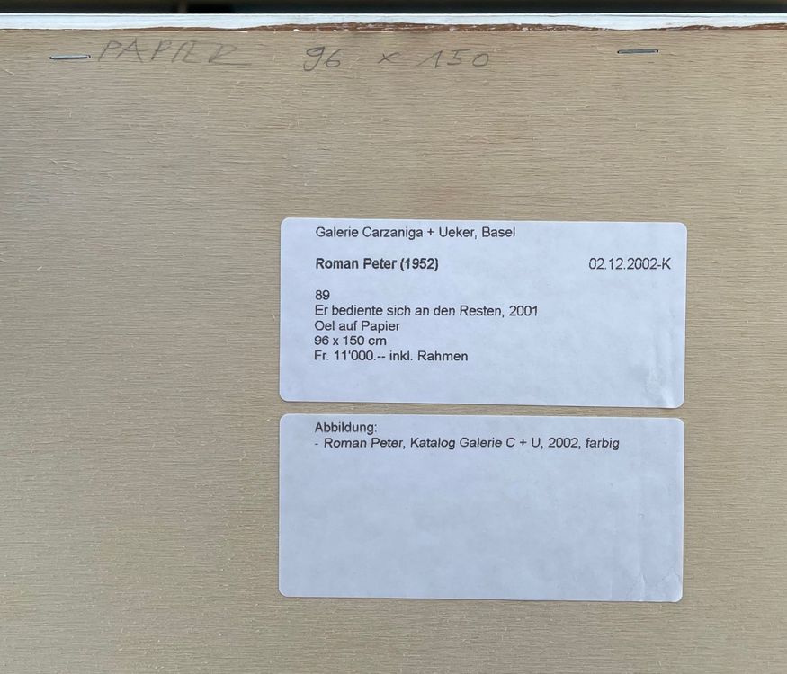 Roman Peter (1952) grosses Gemälde (Gebraucht) in Root für CHF 1410 ...
