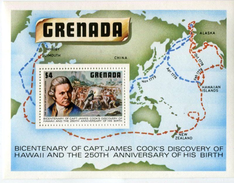 Block "Schiffe. James Cook". Grenada. (Neu und originalverpackt) in Basel für CHF 4 – mit ...