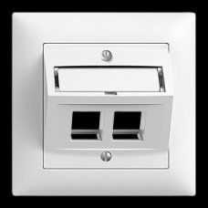 Feller Edizio Due UP 2 x RJ45 ws mit 2 Digitus Keystone Modu (Neu und ...