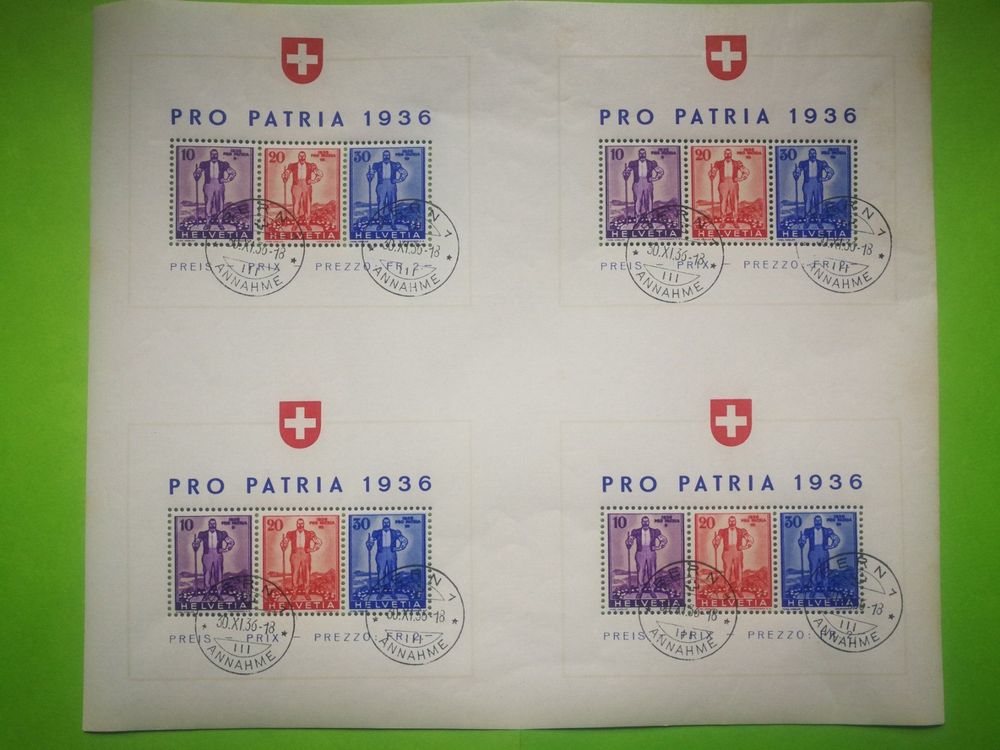Pro Patria 1936, Wehranleihe-Blockbogen W8a, SBK 1600 /2169 | Kaufen auf Ricardo