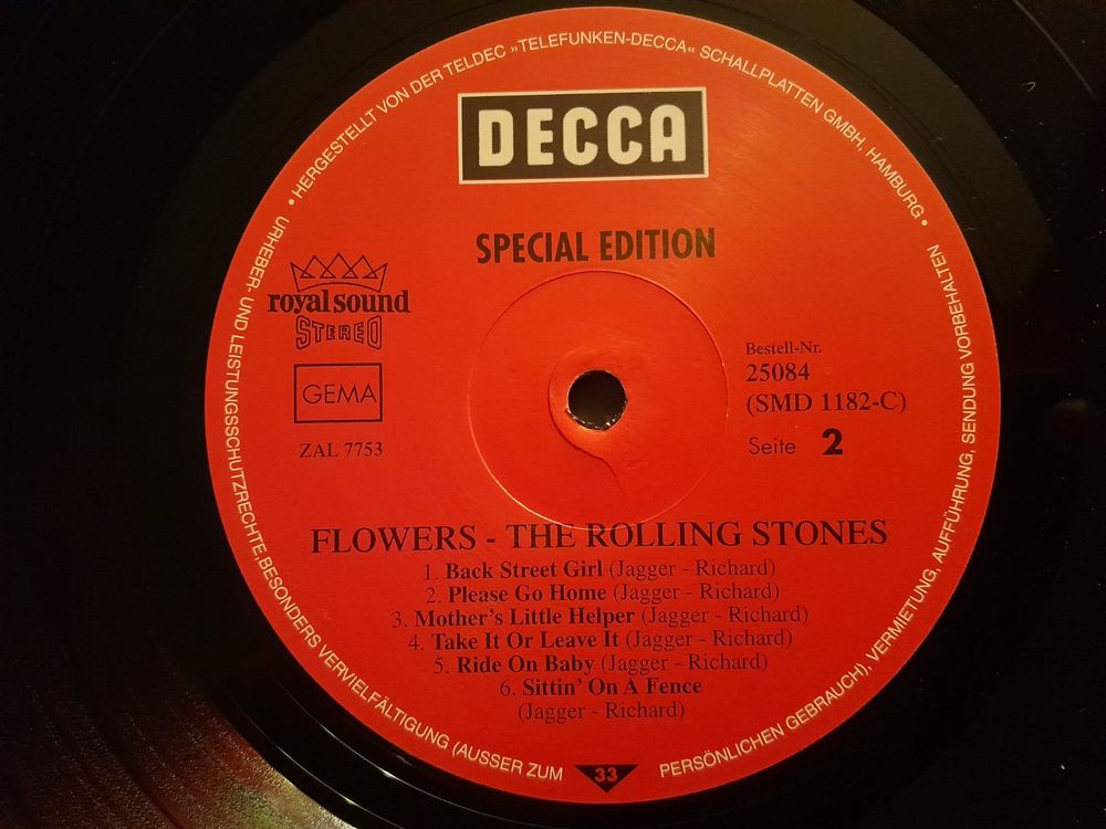 Rolling stones Flowers Spez.Edit.1967 | Kaufen auf Ricardo