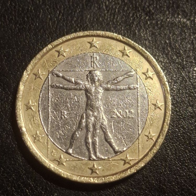 1 Euro Italia - Homme de Vitruve - Année 2002 (D'occasion) à Susten ...