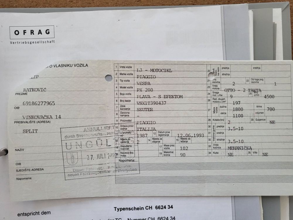 sehr schöne und seltene Piaggio Vespa PX200 | Kaufen auf Ricardo