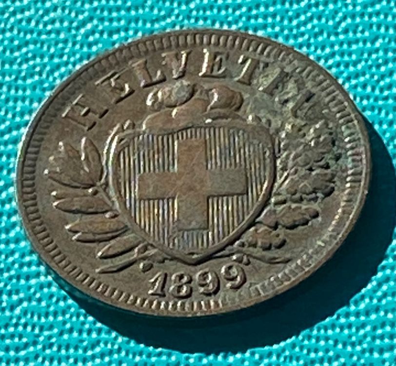 1 Stk. 2 Rappen Schweiz 1899 / 1 pce 2 centimes suisse 1899 | Kaufen auf Ricardo