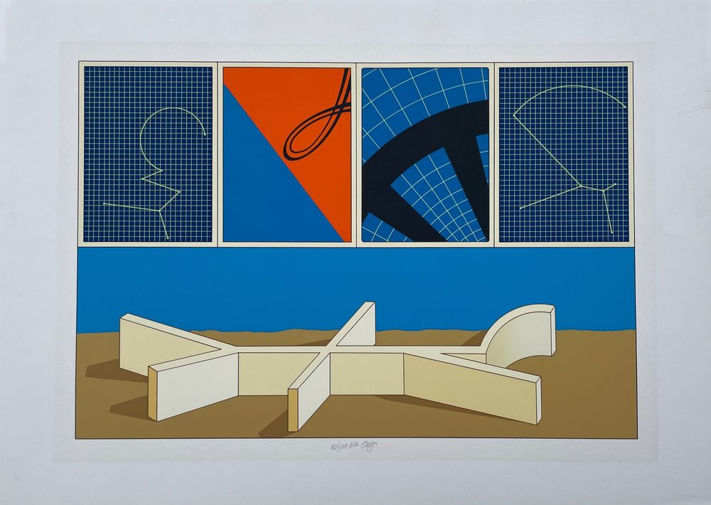 Moderne Interessante Serigraphie unleserlich Signiert | Kaufen auf Ricardo