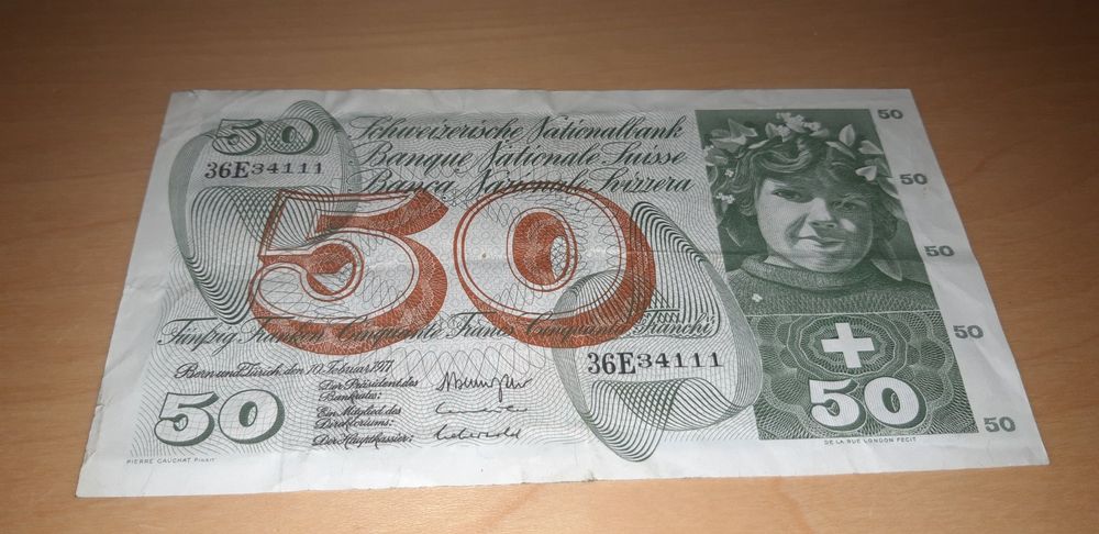Alte Noten CHF aus der fünften Banknotenserie (1956) | Kaufen auf Ricardo