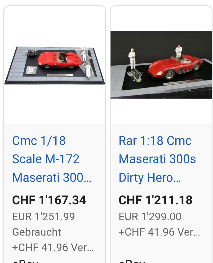RAR 1:18 CMC Maserati 300S Dirty Hero Diorama (Gebraucht) in Wittenbach ...