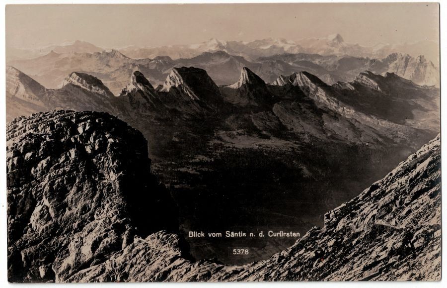 Blick vom Säntis zu den Churfirsten, gel. 1933 (Burkhardt) (Gebraucht) in Frauenfeld für CHF 5.2 ...