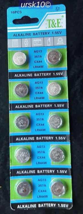 NEU 10 Stück AG13 / LR44 / SR44 / 357 Alkaline Batterien | Kaufen auf Ricardo