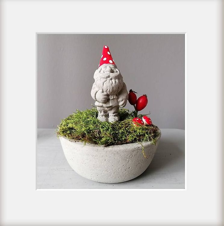 Betonschale mit Zwerg (Gebraucht) in Wallisellen für CHF 25 – mit Lieferung auf Ricardo kaufen