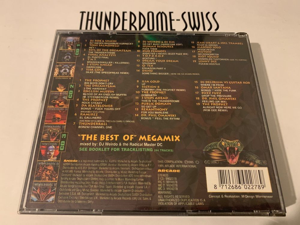 Thunderdome "The Best Of" 1995 - 2CD Box Rare Oldschool Rave (Gebraucht ...