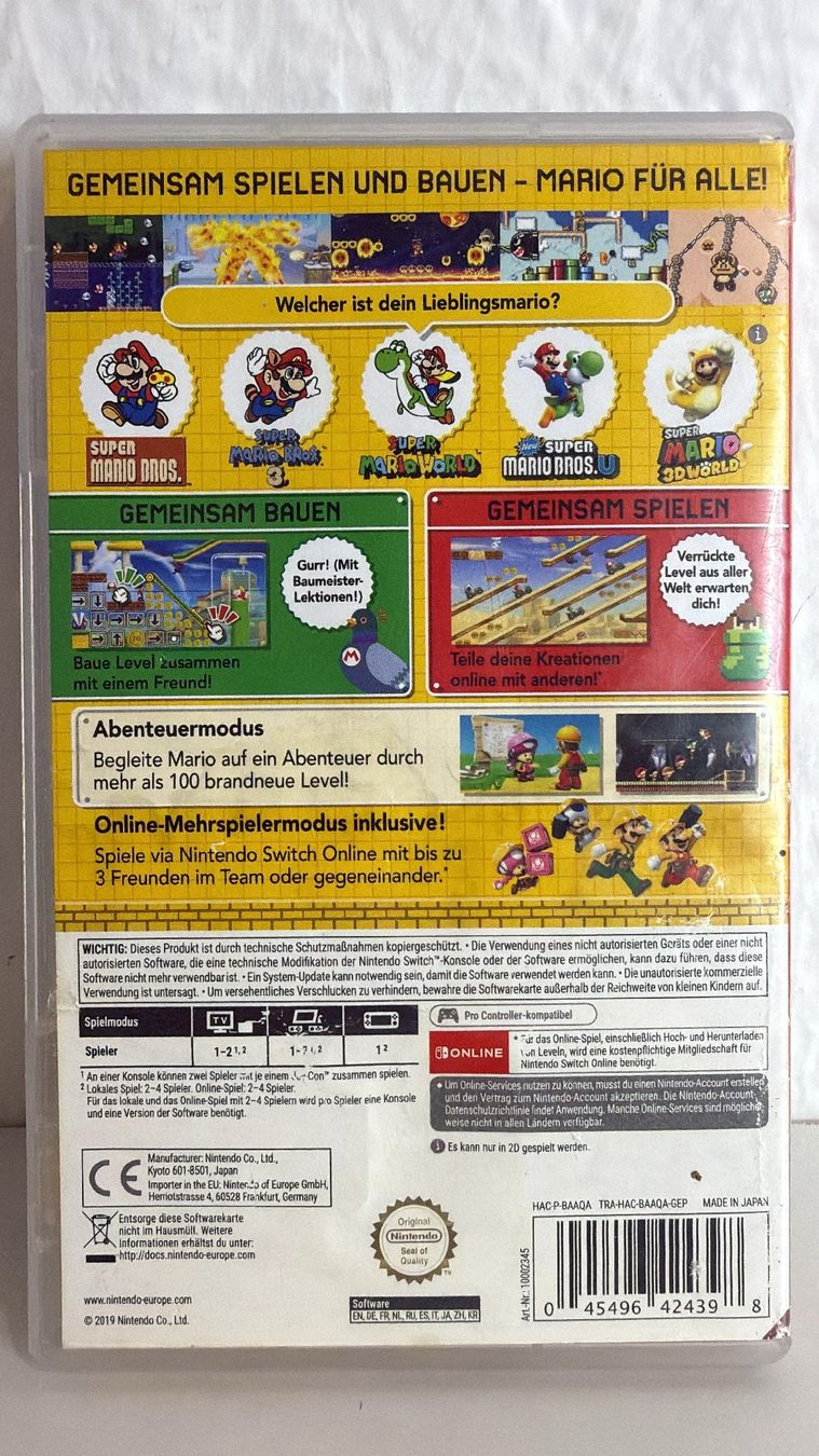 Super Mario Maker 2 - Nintendo Switch Game - Top Condition (Gebraucht ...