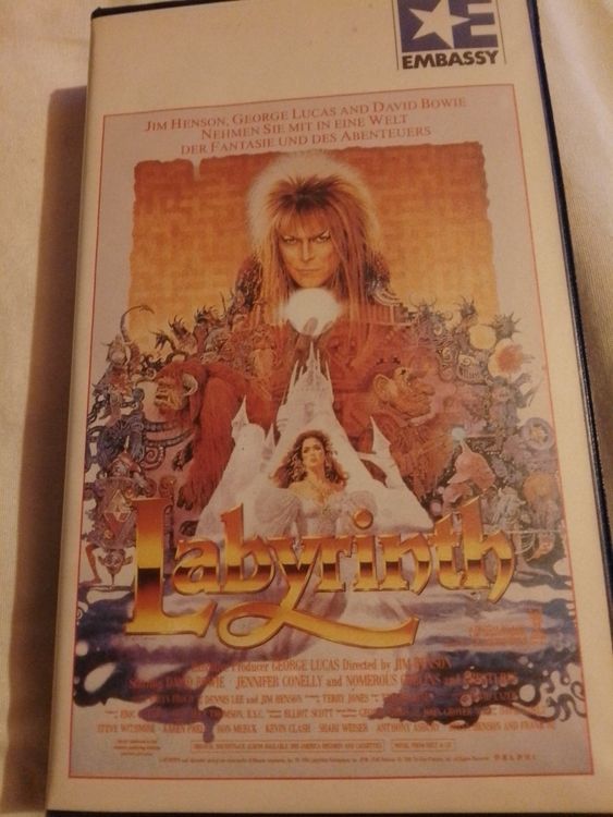Labyrinth mit David Bowie - Embassy VHS 005 132 (Gebraucht) in Remetschwil für CHF 35 – mit ...