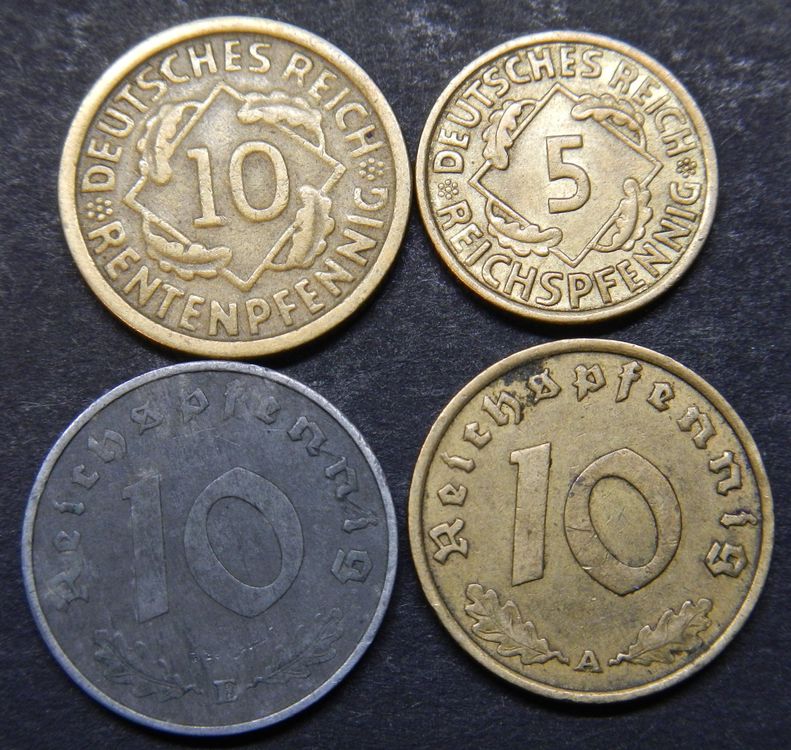 Deutsches Reich * 4 alte Münzen 1924-1937 | Kaufen auf Ricardo