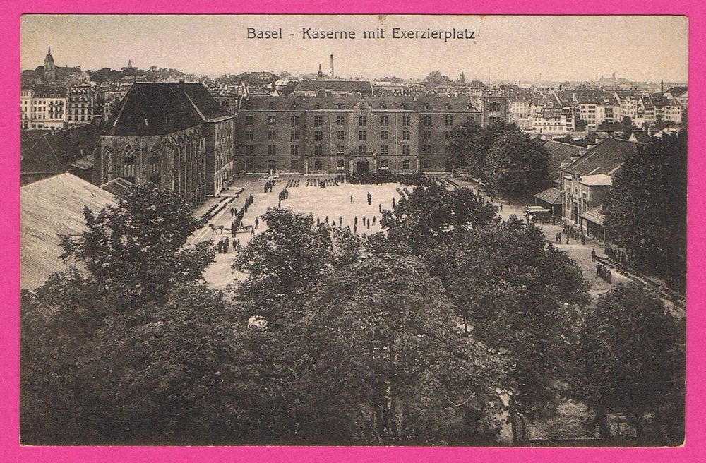 Basel gelaufen Kaserne mit Exerzierplatz gel mit Militärpost | Kaufen auf Ricardo