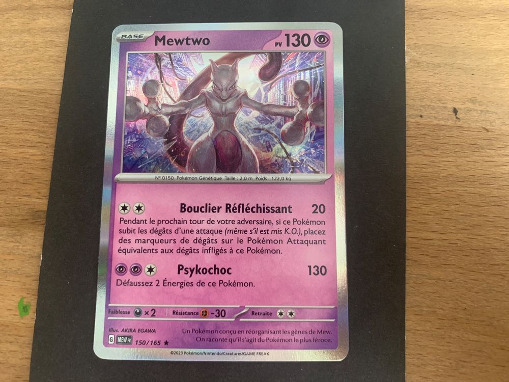 Mewtwo 150/165(fr) carte Pokémon (Neu (gemäss Beschreibung)) in La ...