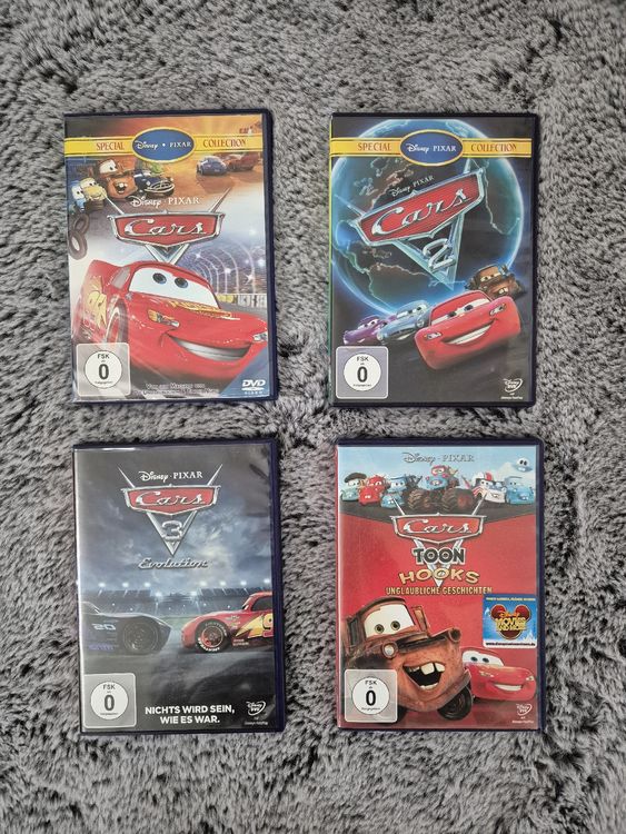4 Cars DVDs (Cars 1,Cars 2, Cars 3, Toon Hooks) (Gebraucht) in Widnau ...