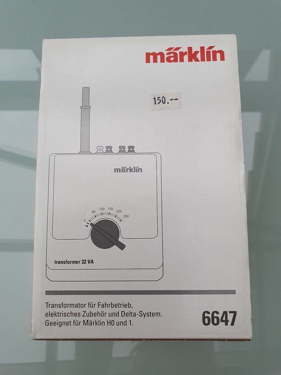 Märklin 6647 H0 Trafo Transformer 32 VA (Neu und originalverpackt) in ...