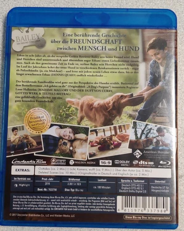 BAILEY EIN FREUND FÜRS LEBEN BLU-RAY (Gebraucht) in Zürich für CHF 5 ...