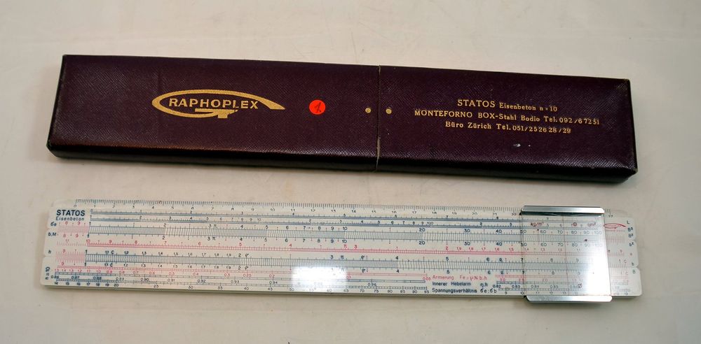 Rechenschieber Raphoplex STATOS Eisenbeton n=10 | Kaufen auf Ricardo