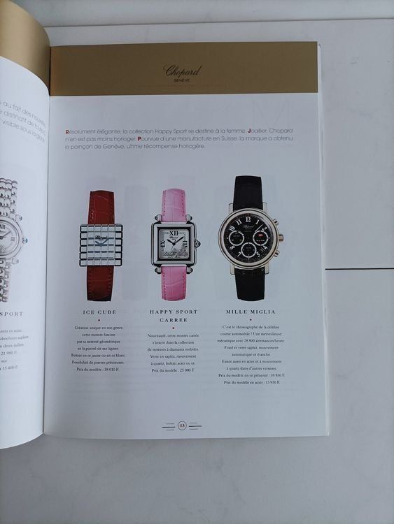 Catalogue Brochure Les montres 98/99 (FR) (Gebraucht) in crans montana ...
