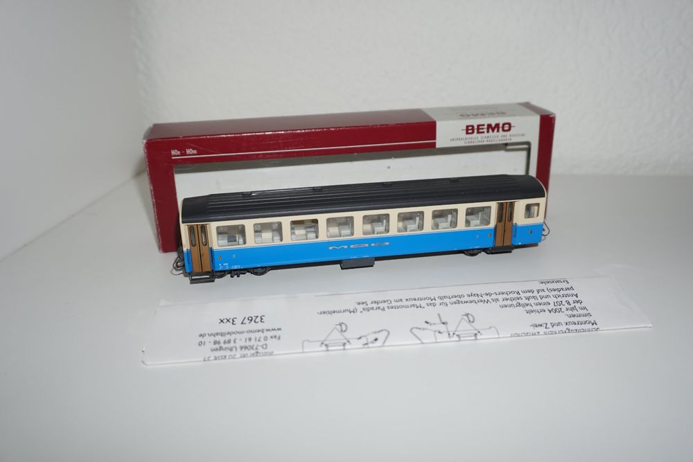 BEMO 3267 329 - MOB Personenwagen B 209 2.Klasse H0m (Gebraucht) in Matten b. Interl für CHF 33 ...