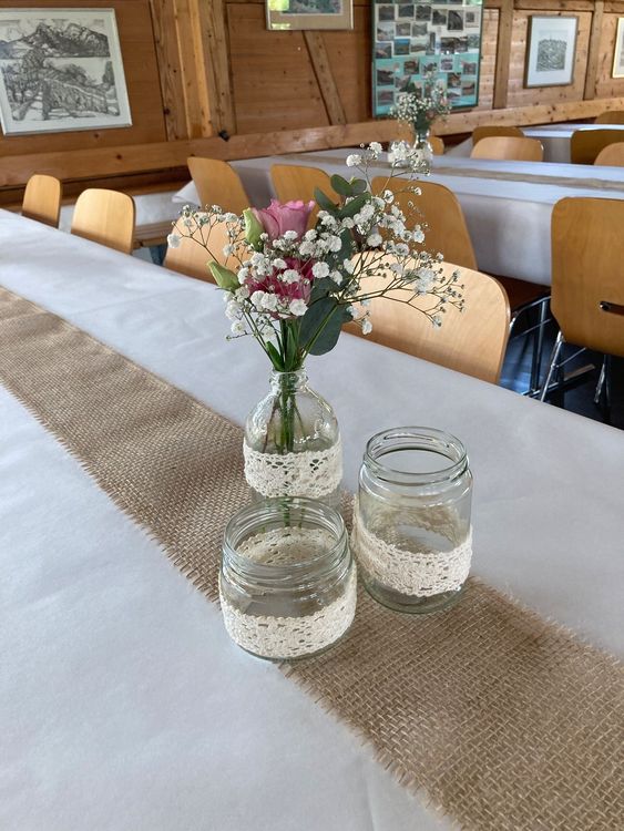 38 Kerzengläsli & 16 Väseli für Tischdeko (z.B. Hochzeit) | Kaufen auf Ricardo