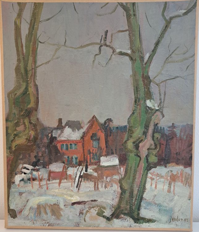 Rudolf Zender (1901-1988): Gemälde vom roten Haus (Gebraucht) in ...