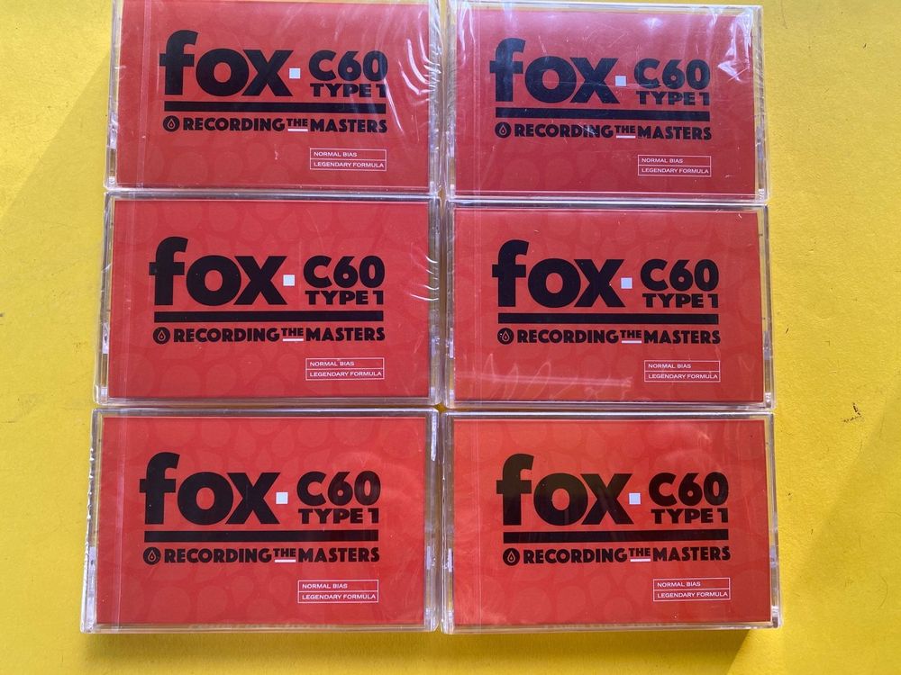 6 fox- C60 type 1 Kassetten für ReVox, Teac, Akai, Uher NEU (Gebraucht ...