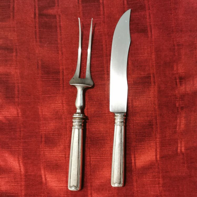 Messer und Gabel mit antiken Silbergriffen (Gebraucht) in Rieden AG für ...