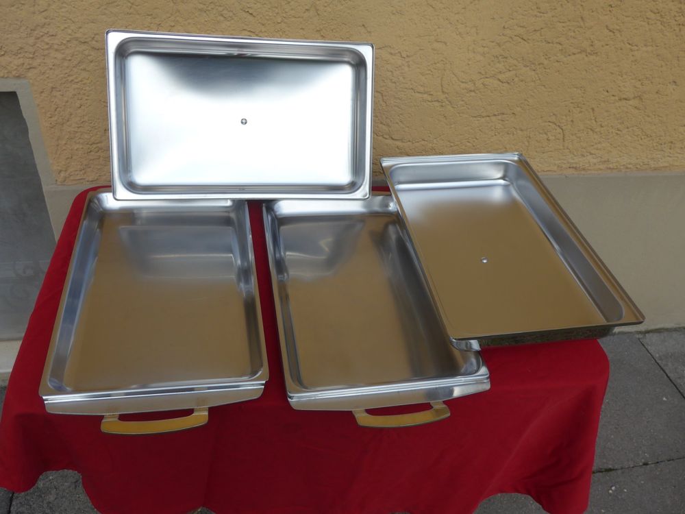 Buffetplatte, Edelstahl Tablett mit Deckel, Buffet Tablett, | Kaufen ...