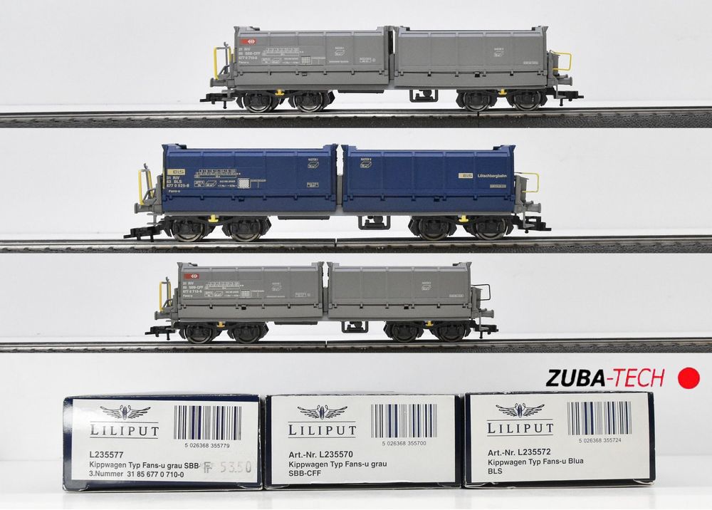 Liliput 3x Kippwagen SBB/BLS H0 GS mit OVP (Neu (gemäss Beschreibung)) in St. Gallen für CHF 127 ...