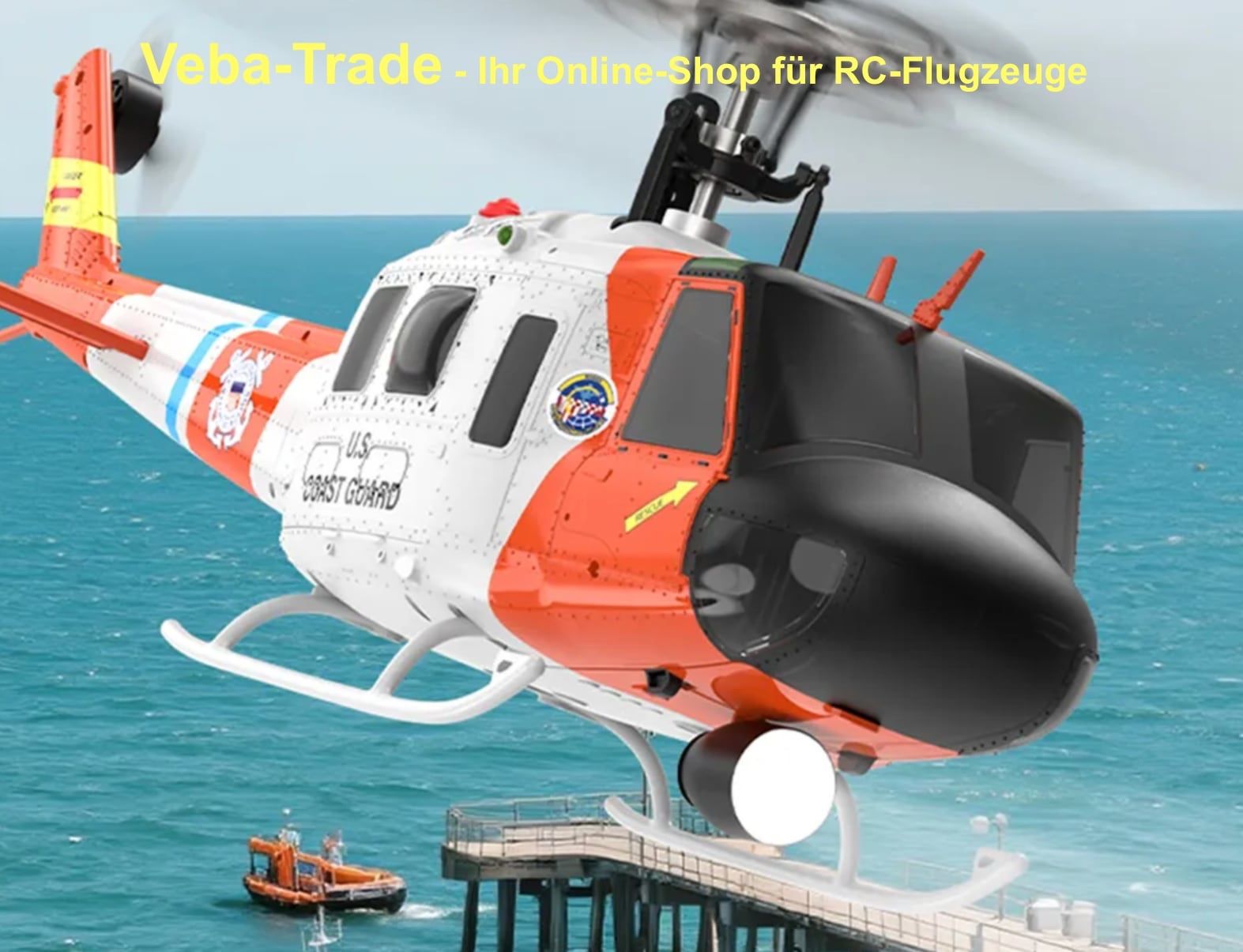 Scale Helicopter U.S. Coast Guard Rescue UH-1D Huey (Neu und ...