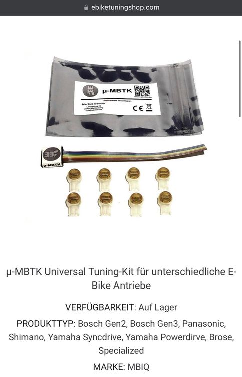 E-Bike µ-MBTK Universal Tuning Panasonic Yamaha Bosch etc. | Kaufen auf ...