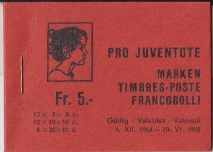 Markenheft PRO JUVENTUTE 1955 ** (Neu (gemäss Beschreibung)) in Eschlikon TG für CHF 10 – mit ...