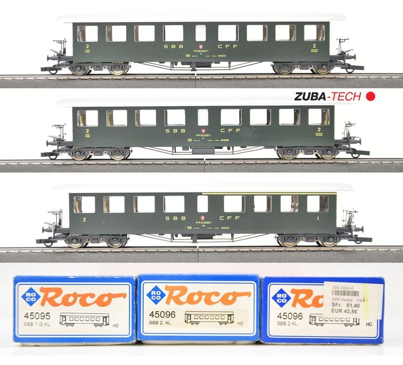 3x Roco Personenwagen der SBB, H0 WS mit OVP (Gebraucht) in St. Gallen für CHF 91 – mit ...