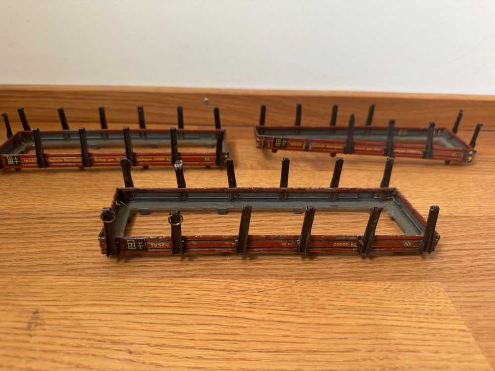 Märklin - 3 x Rungenwagen-Chassis, 18520, Spur 0 | Kaufen auf Ricardo