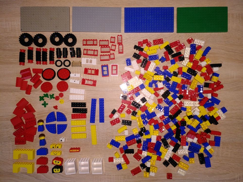 LEGO 1kg Basic Steine, Dachteile, Räder, Platten uvm (Gebraucht) in ...