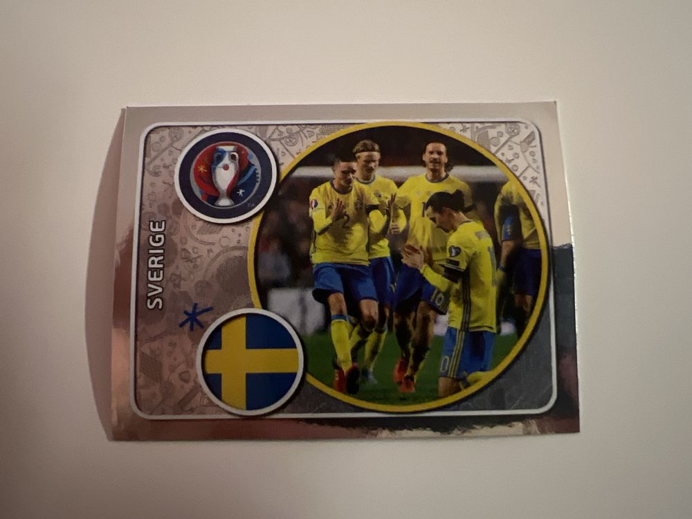 Panini Frankreich EM 2016 Schweden Mannschaft Glitzerbild (Neu (gemäss ...