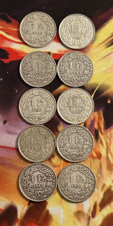 Lots de 1 frs suisse argent | Kaufen auf Ricardo