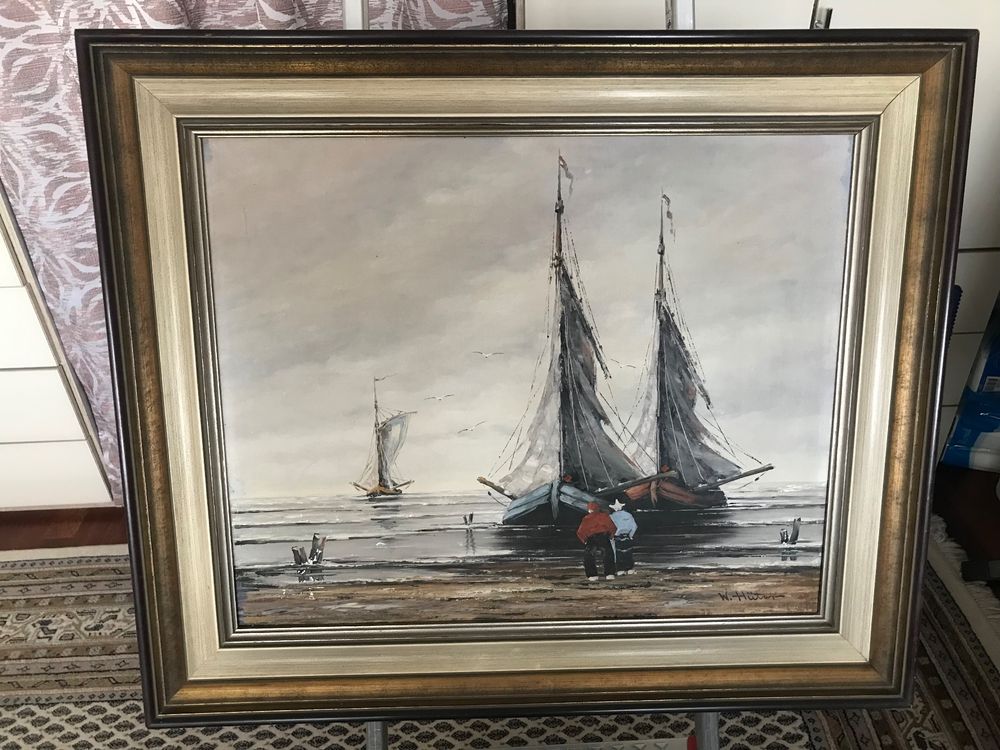 Oel auf Leinwand Landschaft am Meer (Gebraucht) in Bad Zurzach für CHF 25 – nur Abholung auf ...