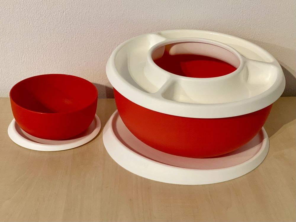 Tupperware Schüssel Set 4,3liter mit Saucen-Dip-Ring + 550ml (Neu und originalverpackt) in ...