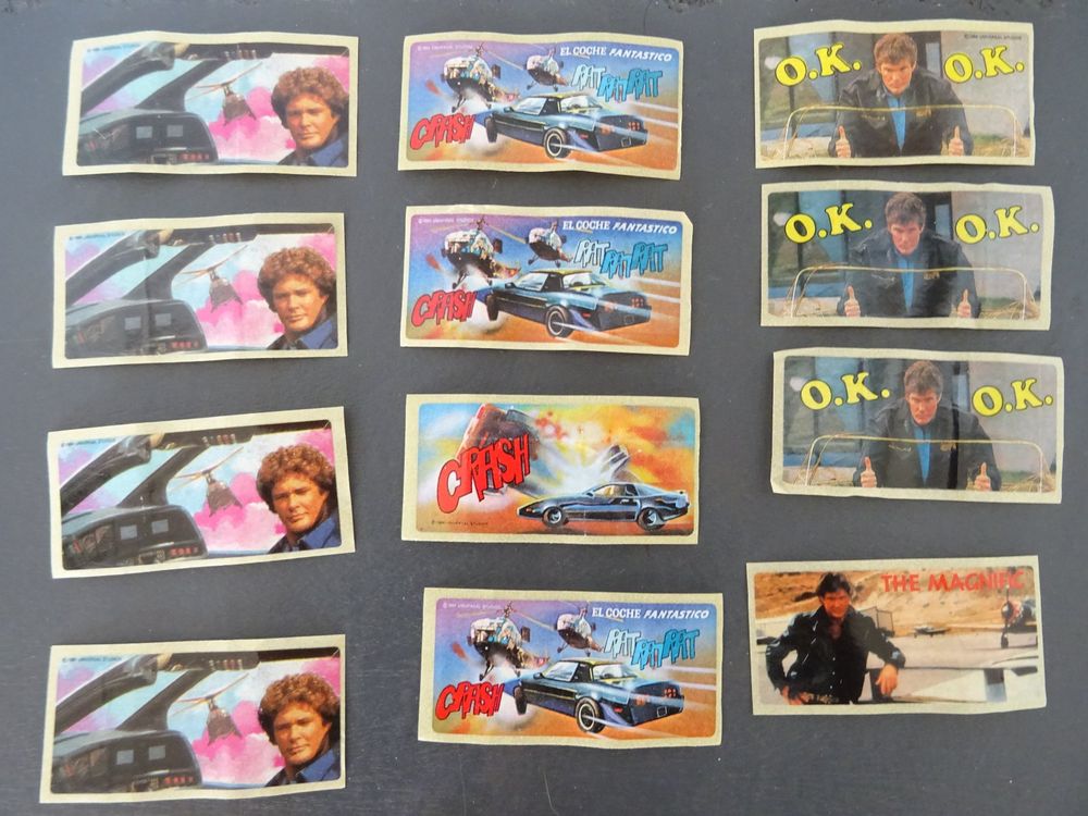 27 Stk. Knight Rider Bubble Gum Aufkleber 1984 D.Hasselhoff | Kaufen ...