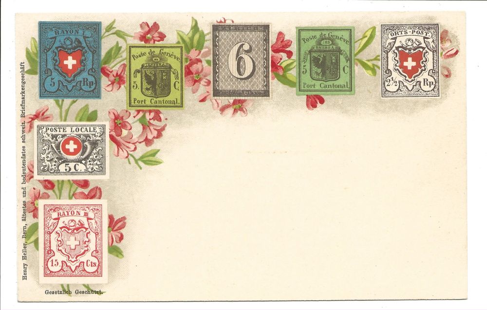 alte Briefmarken Schweiz Heller Briefmarkengeschäft um 1900 (Gebraucht) in Engelburg für CHF 11. ...