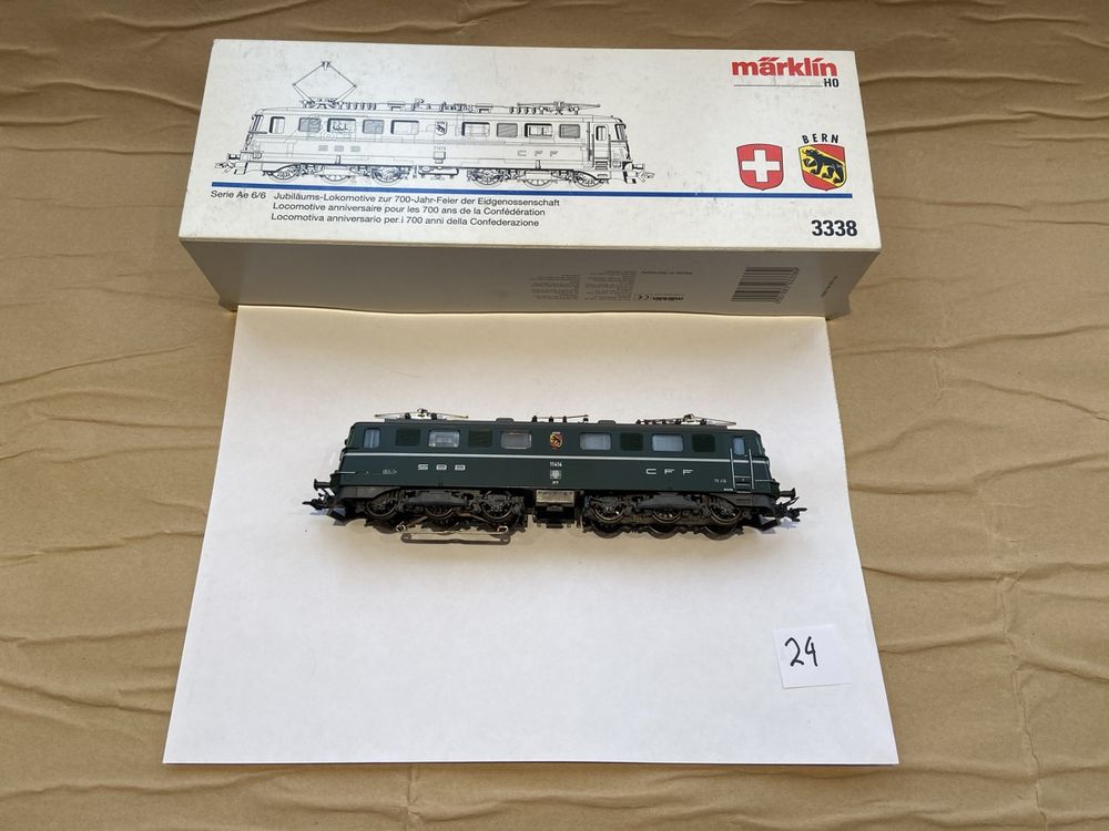 Märklin Ae6/6 grün H0 3338 SBB (Gebraucht) in Mollis für CHF 90 – mit ...