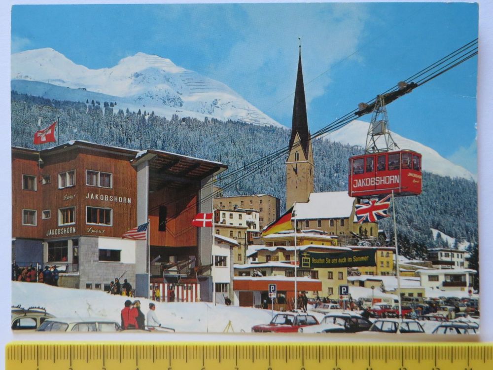 AK,CPA, DAVOS BBBJ-BAHN MIT SCHATZALP, SCHNEE,1975 SKI (Gebraucht) in ...