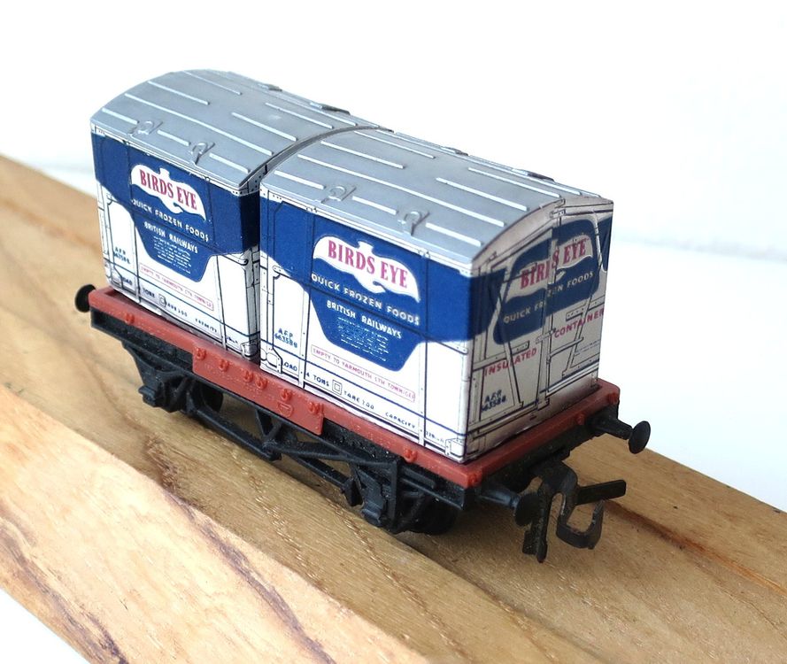 Trix Twin Railways P619 Flachwagen mit Container Birds Eye (Gebraucht ...