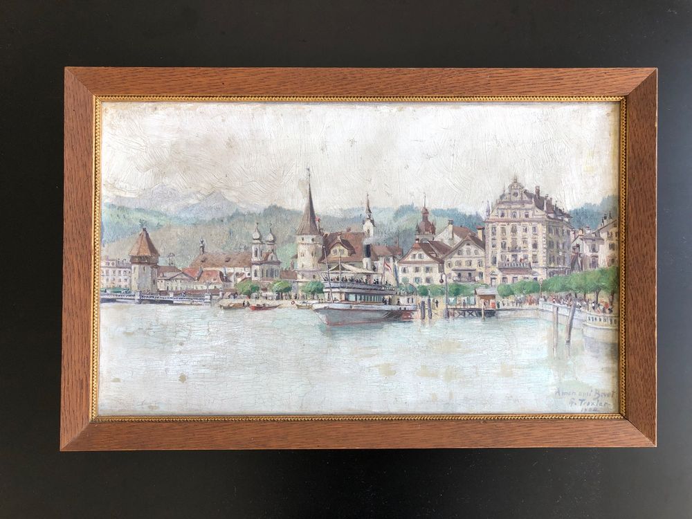 Luzern 1904 - Ölgemälde Georges Troxler - Stans 1867-1941 | Kaufen auf Ricardo