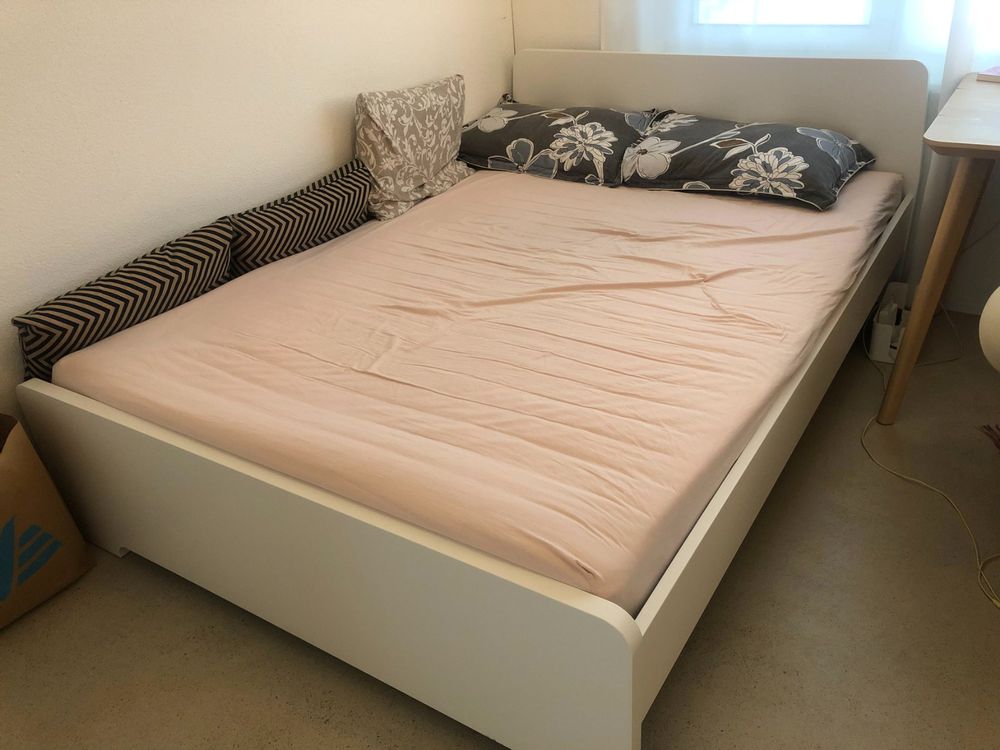 Bedframe 140x200 with Spring Mattress and Topper | Kaufen auf Ricardo
