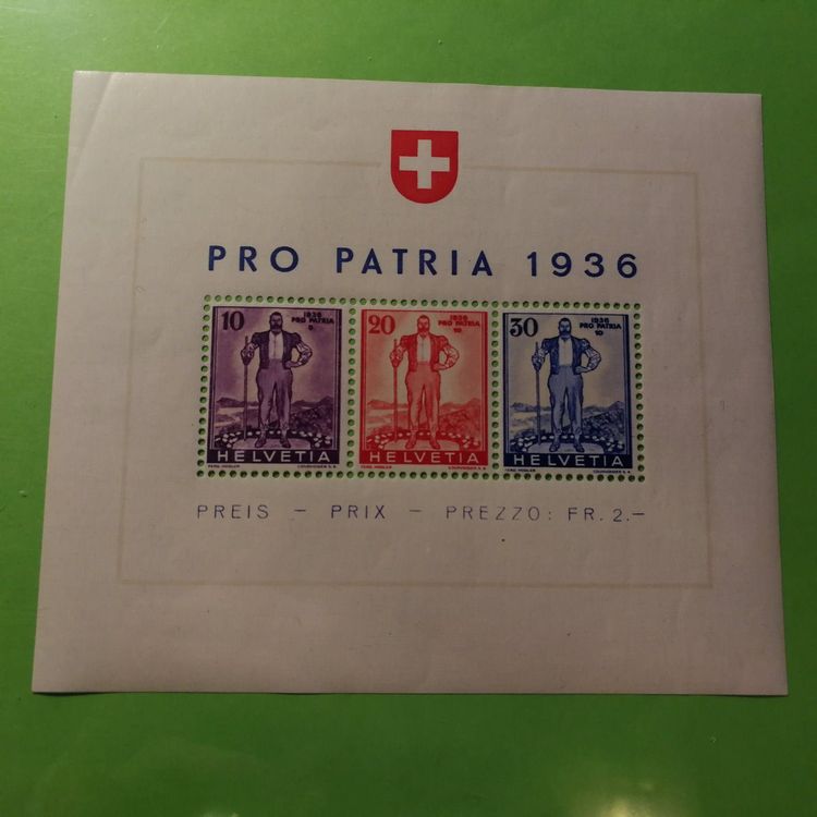 Pro Patria Block W8 postfrisch | Kaufen auf Ricardo
